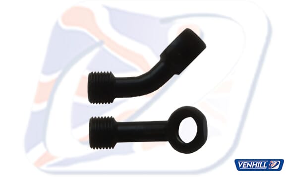 M8 45° BANJO, BLACK